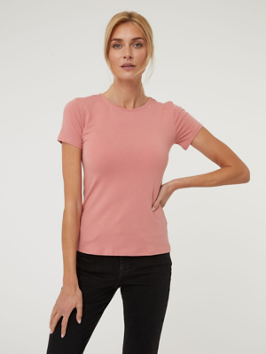 Pink Basic Crew Neck Top | Women | George at ASDA
