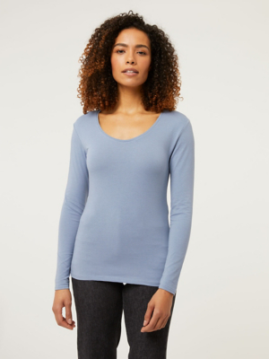 Blue Basic Long Sleeve Top | Women | George at ASDA