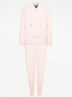 Pink Bear Fleece Pyjamas | Women | George at ASDA