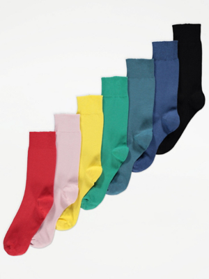 Colourful Feel Fresh Ankle Socks 7 Pack | Men | George at ASDA