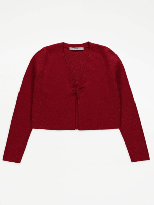 Red Sparkle Knitted Shrug | Kids | George at ASDA