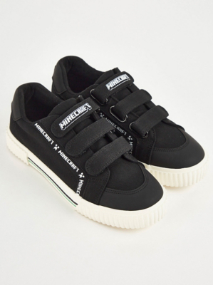 Minecraft Black Canvas Strap Trainers | Sale & Offers | George at ASDA