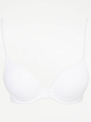 White 2 Sizes Bigger Plunge Bra | Lingerie | George at ASDA