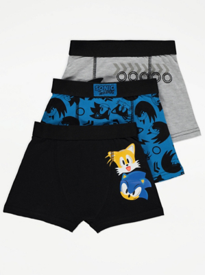 Sonic The Hedgehog Character Trunks 3 Pack | Kids | George at ASDA
