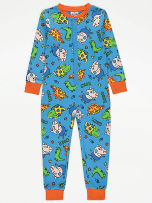 Peppa Pig George Pig Character Print Blue Onesie | Kids | George at ASDA