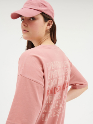 Pink Kindness Slogan Print Graphic T-Shirt | Women | George at ASDA