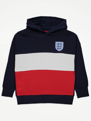 Matching England Colour Block Hoodie | Kids | George at ASDA