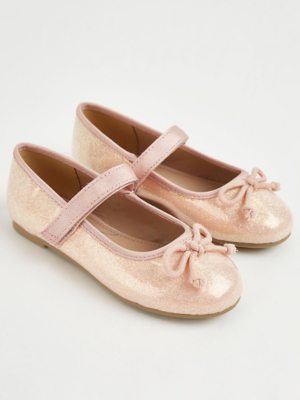 First Walkers Easy On Pink Glitter Ballet Shoes | Kids | George at ASDA