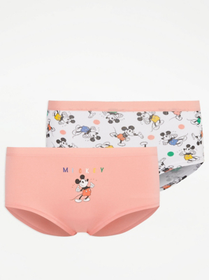 Disney Mickey Mouse Character Print Short Briefs 2 Pack | Sale & Offers ...