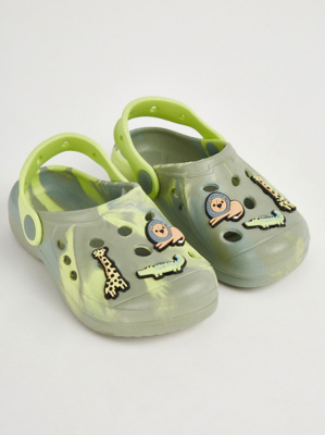 Khaki Safari Animal Marbled Clogs | Kids | George at ASDA