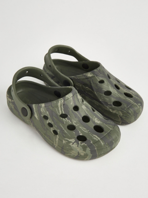 Khaki Camouflage Clogs | Kids | George at ASDA
