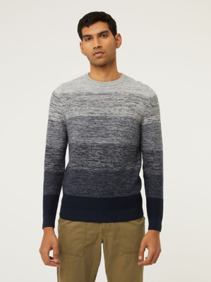 Blue Ombre Knitted Jumper | Men | George at ASDA