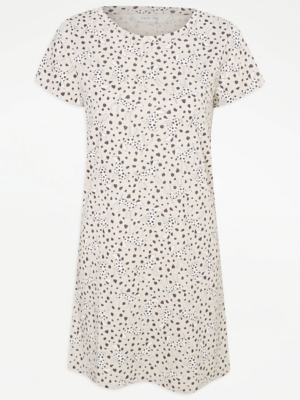 Stone Dalmatian Print Night Dress | Women | George at ASDA