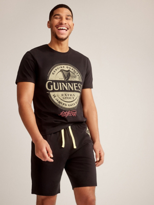 Black Pizza Print Short Pyjamas | Men | George at ASDA