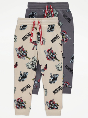 Marvel Cream Superhero Character Joggers 2 Pack | Kids | George at ASDA