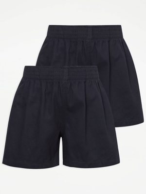 Navy School Rugby Shorts 2 Pack | School | George at ASDA