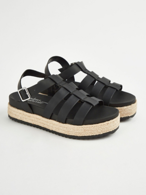 Black Fisherman Platform Sandals | Women | George at ASDA