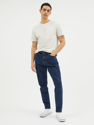 Dark Blue 90s Slim Fit Jeans With Stretch | Men | George at ASDA