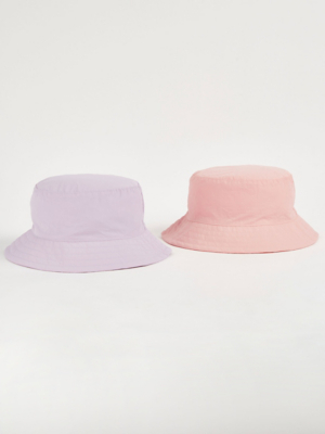 Pastel Bucket Hats 2 Pack | Kids | George at ASDA