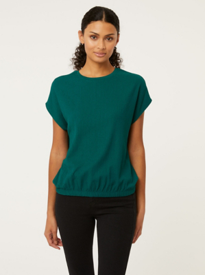 Green Bubble Hem Crepe Top | Women | George at ASDA