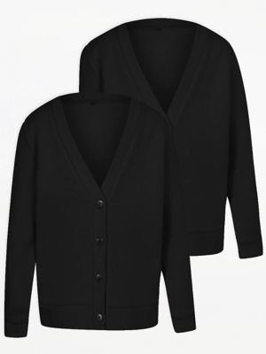 Girls Black Jersey School Cardigan 2 Pack | School | George at ASDA