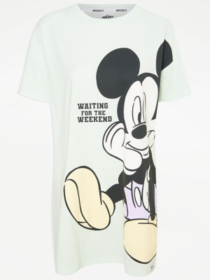Disney Mickey Mouse Weekend Slogan Print Nightdress | Sale & Offers ...