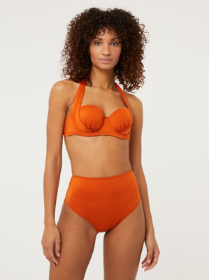 Rust Shimmer High Waisted Bikini Bottoms | Women | George at ASDA