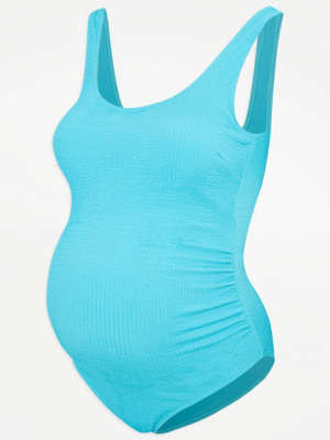 Maternity Blue Textured Swimsuit | Women | George at ASDA
