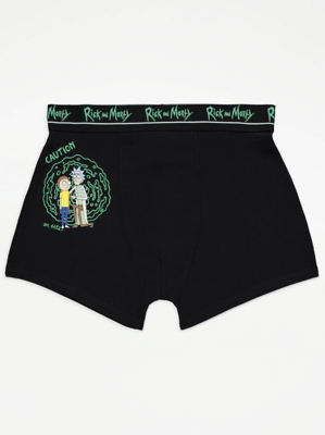 Rick and Morty Character Print Black Boxers | Men | George at ASDA