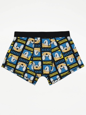 Sonic The Hedgehog Blue Trunk Boxer Shorts | Sale & Offers | George at ASDA