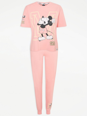 Disney Mickey Mouse Pink Character Print Pyjamas | Sale & Offers ...