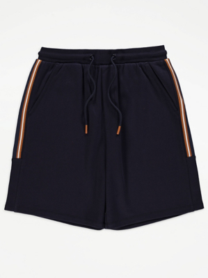 Navy Side Stripe Lounge Shorts | Men | George at ASDA
