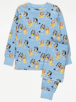 Bluey Character Print Blue Pyjamas | Kids | George at ASDA
