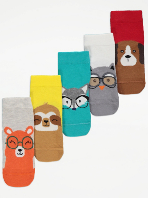 Bright Cute Animal Socks 5 Pack | Kids | George at ASDA