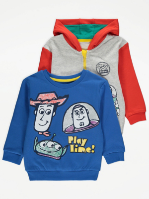 Disney Toy Story Zip Hoodie and Sweatshirt 2 Pack | Kids | George at ASDA