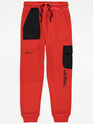 Red Nylon Pocket Joggers | Kids | George at ASDA