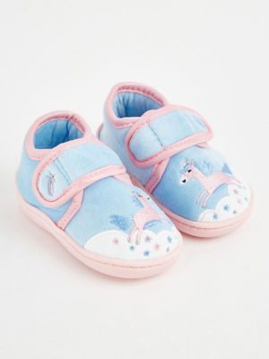 Blue Unicorn Cupsole Slippers | Kids | George at ASDA