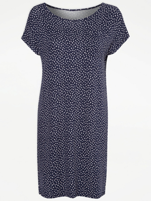 Navy Spot Print Nightdress | Sale & Offers | George at ASDA