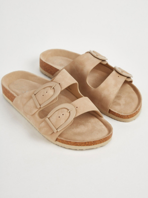 Nude Double Buckle Strap Sandals | Women | George at ASDA