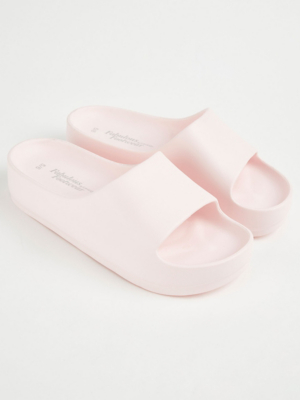 Pink Flatform Sliders | Women | George at ASDA