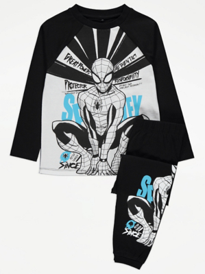 Marvel Spider-Man Black Pyjamas | Sale & Offers | George at ASDA