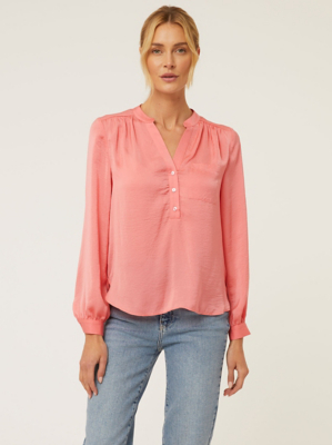 Pink Satin Popover Blouse | Women | George at ASDA
