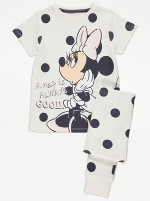 Disney Minnie Mouse Cream Spot Pyjamas | Kids | George at ASDA
