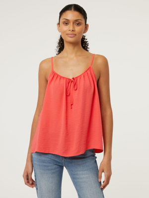Red Tie Up Strappy Cami Top | Women | George at ASDA