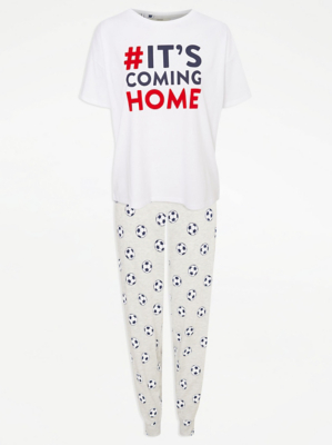 Matching White Wales Football Pyjamas Adults | Women | George at ASDA