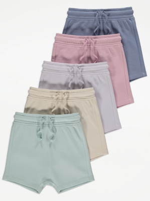 Assorted Plain Shorts 5 Pack | Kids | George at ASDA