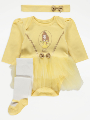 Disney Belle Bodysuit Tights and Headband Outfit | Baby | George at ASDA