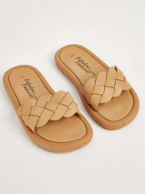 Tan Chunky Weave Mule Sandals | Women | George at ASDA