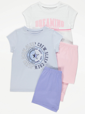 Purple Collegiate Dreaming Pyjamas 2 Pack | Kids | George at ASDA