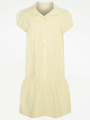 Yellow Gingham Pintuck School Dress | School | George at ASDA